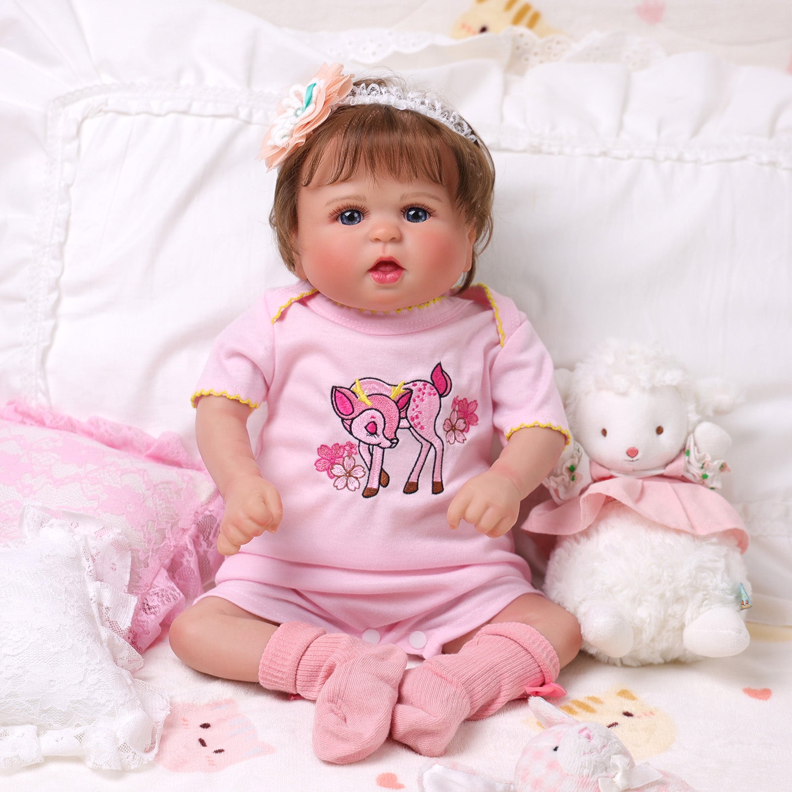 Babeside Bailyn 20'' Realistic Reborn Baby Doll Blue Eyes Awake Girl P