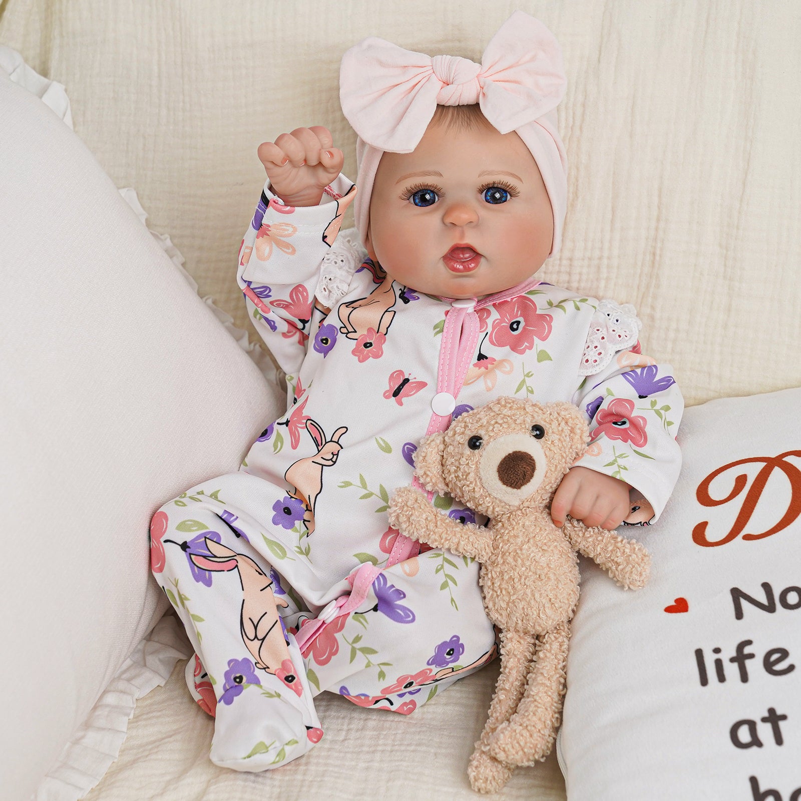 Babeside Bailyn 20'' Realistic Reborn Baby Doll Blue Eyes Awake Girl L