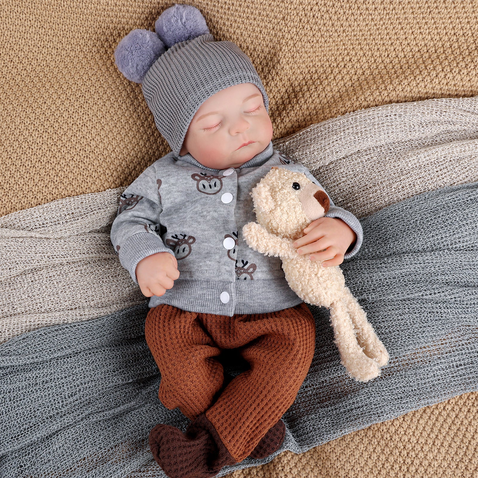 Silicone Vinyl 20" Realistic Reborn Infant Chubby Cheek Face Baby Doll ...
