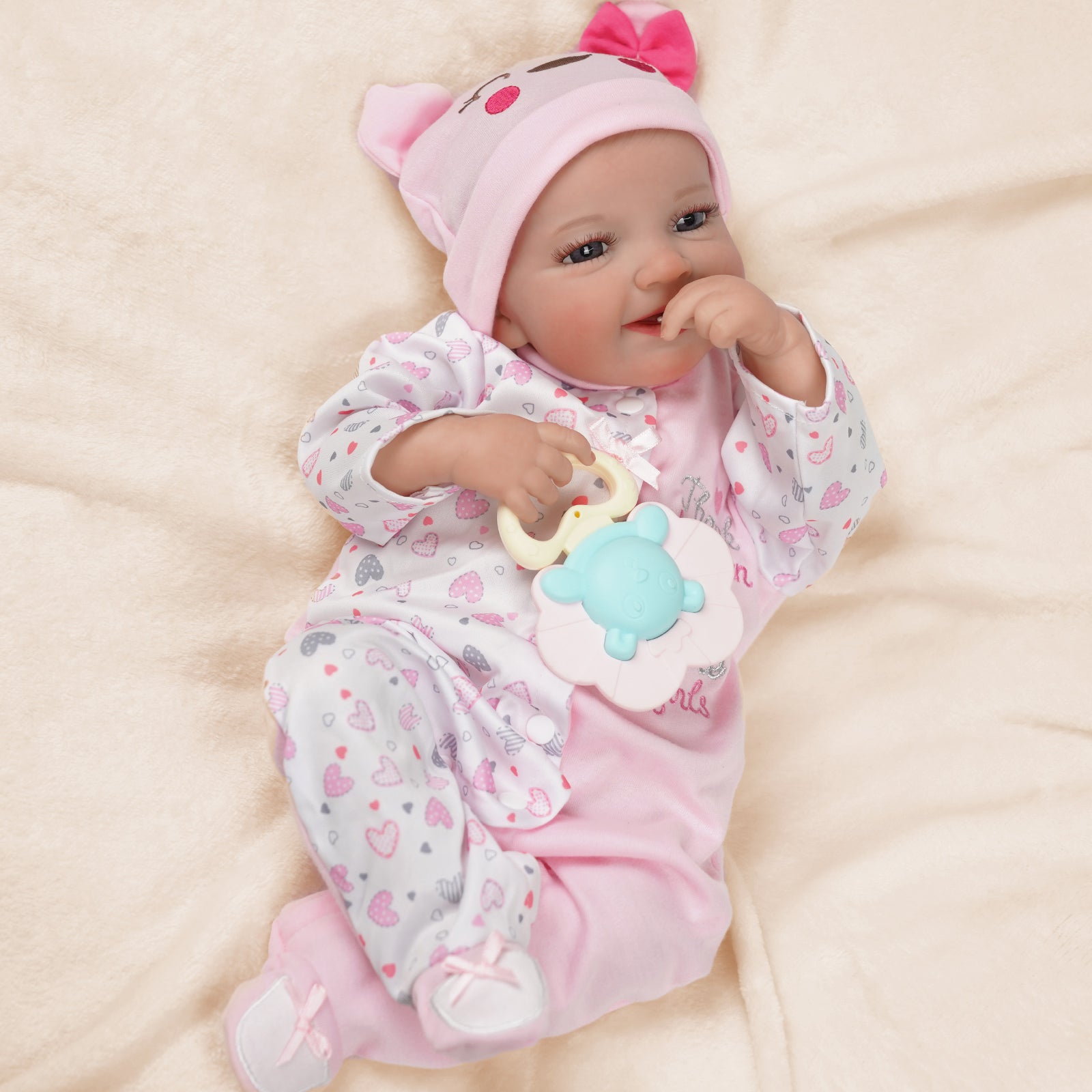 Babeside Ultra Realistic Baby Doll,20'' Hearts Awake Infant Reborn Baby ...
